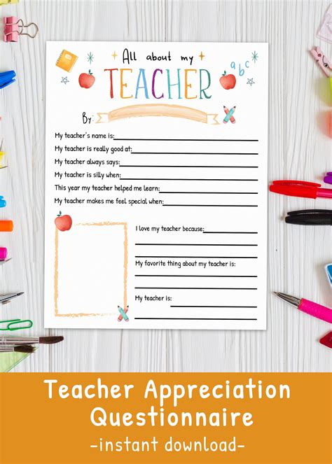 All about my teacher end of year review teacher appreciation week ...