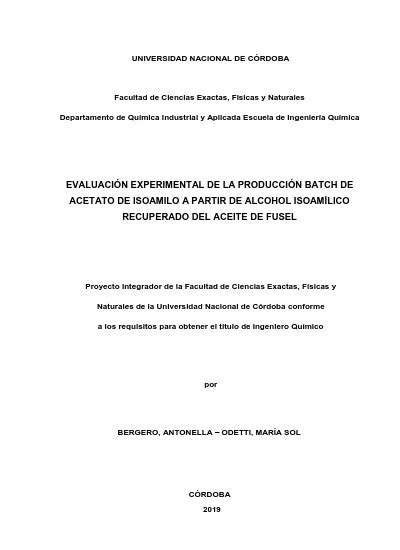 Reacción De Esterificación Obtención De Acetato De Isoamilo