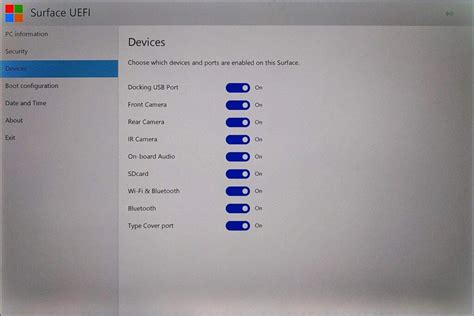 How To Configure Surface Pro Uefibios Settings Surfacetip