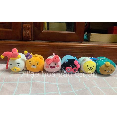 Kakao Friends Collection Of Apeach Ryan Muzi Neo Tube Jayg Tsum Round Teddy Bear Genuine