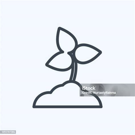 아이콘 심기 정원 기호에 적합합니다 선 스타일 편집 가능한 간단한 디자인 디자인 템플릿 벡터 간단한 기호 그림 관목에 대한 스톡 벡터 아트 및 기타 이미지 Istock