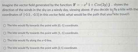 solved imagine the vector field generated by the function