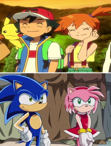 Sonic And Amy Supports Ash X Misty By Beewinter55 On Deviantart