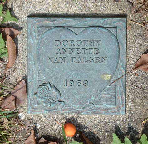 Dorothy Annette Van Dalsen 1969 1969 Find A Grave Memorial