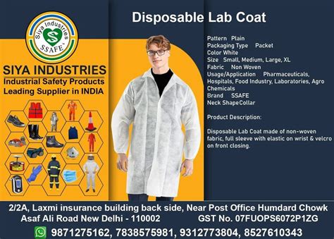White Polyethylene Lab Coat For Laboratory At ₹ 70piece In New Delhi