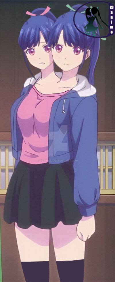 Two Headed Girl Wearing A Blue Jacket By Newvex On Deviantart
