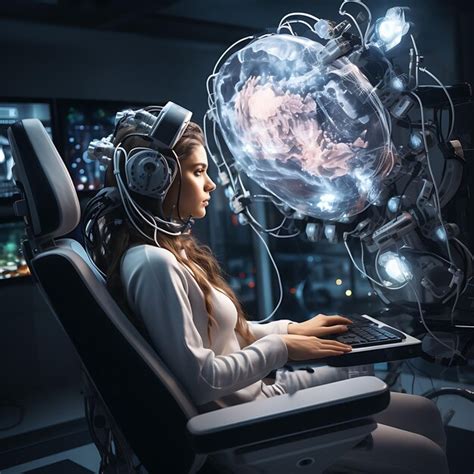 Premium Ai Image Photo Of Brain Computer Interface Lab Room Gender Neutral With Eeg Ma Content