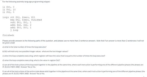 Solved For The Following Assembly Language Programming Chegg