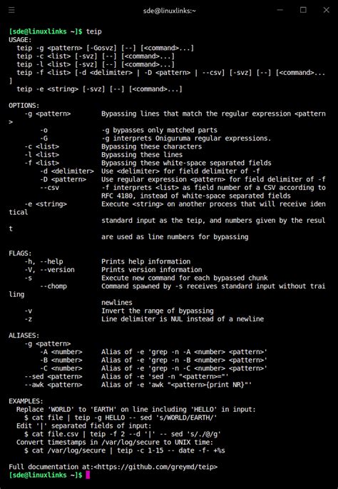 Teip Masking Tape To Help Commands Do One Thing Well Linuxlinks