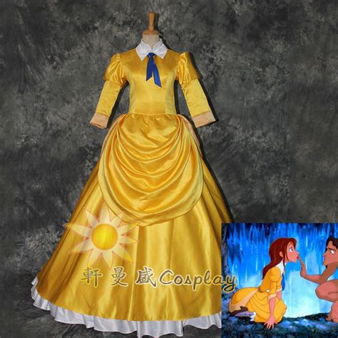Jane Porter Halloween Costume Tarzan Jane Porter Yellow Dress Ball