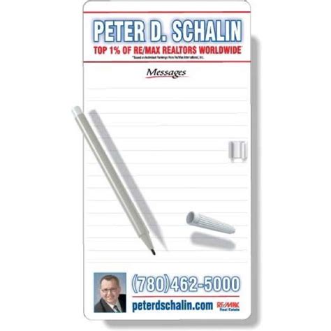 Premium Plastic Memo Board Kit Rectangle 5375” X 1025” 4cp