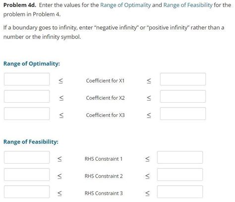 problem 4d enter the values for the range of