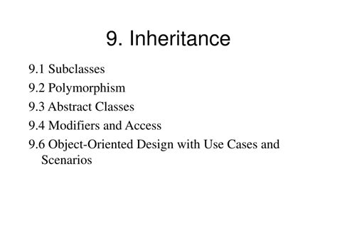 Ppt 9 Inheritance Powerpoint Presentation Free Download Id9159495