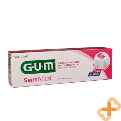 Gum Sensivital Fluoride Toothpaste 75ml Quickly Alleviates Tooth