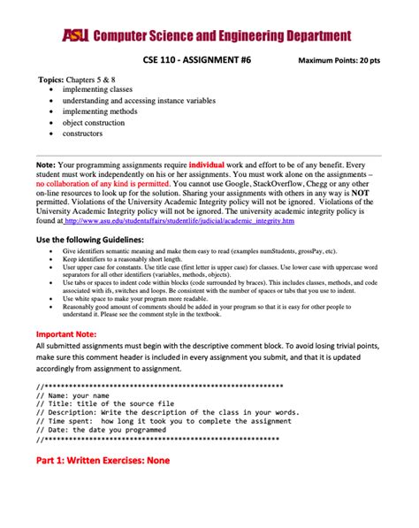 Solved Asu Computer Science And Engineering Department Cse