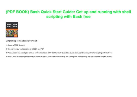 Ppt Pdf Book Bash Quick Start Guide Get Up And Running With