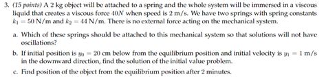 Solved Points A Kg Object Will Be Attached To A Chegg