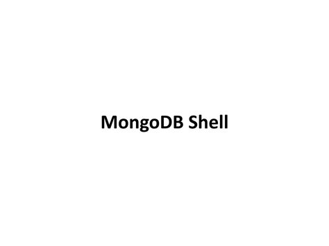 Mongodb Overview Ppt