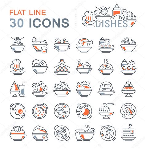Conjunto de iconos de l nea vectorial, signo y s mbolos con elementos ...