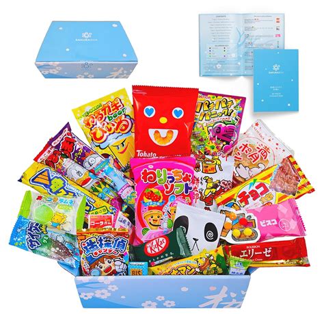 Sakura Box Japanese Snacks And Candy 30 Piece Dagashi Set T Box