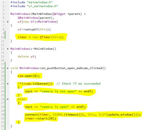 Computer Vision Applications Opencv C Show Webcam Stream On Qt Gui