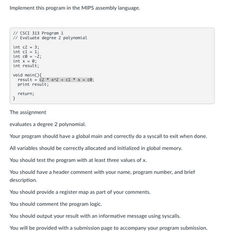 solved implement this program in the mips assembly language
