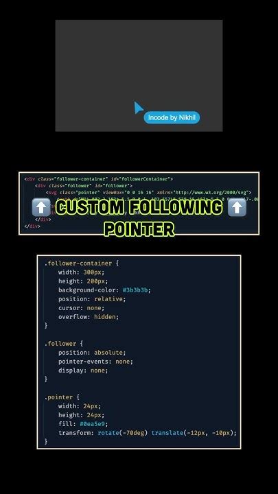 Custom Pointer Using Html Css And Js Youtube