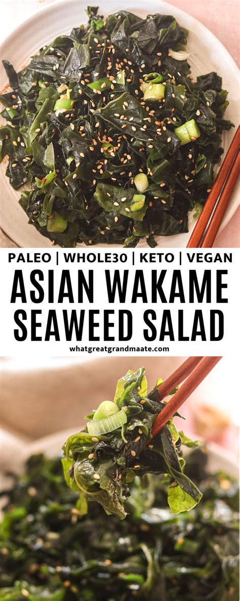 Japanese Wakame Salad With Sesame Dressing Recipe Salad Wakame