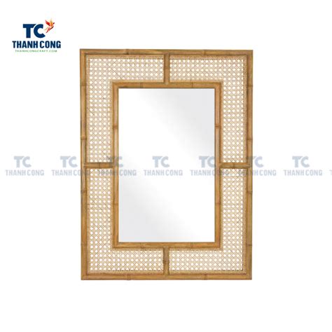 Rectangular Rattan Mirror Tcmawd 23058