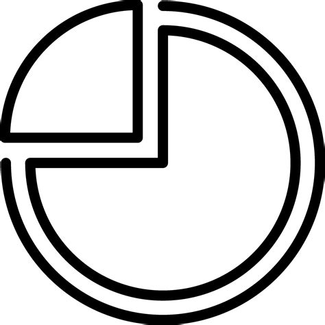 Two Shape Pie Chart Icon In Thin Line Art 24923051 Vector Art At Vecteezy
