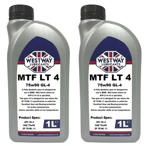 Mtf Lt 4 Synthetic Gear Oil For Bmw Mini Mtf Lt 4 Sae 75w90 2 X 1l £25 00 Picclick Uk