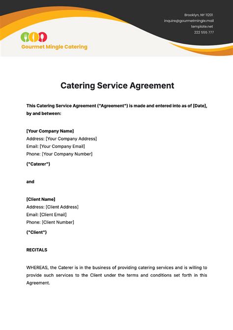 Free Catering Company Profile Template Edit Online And Download
