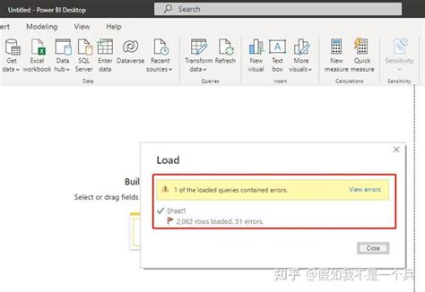 power bi导入数据集部分行出现error 知乎
