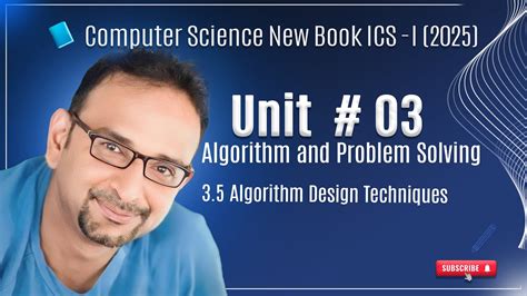 Algorithm Design Techniques Explained Ics Part 1 Computer New Book