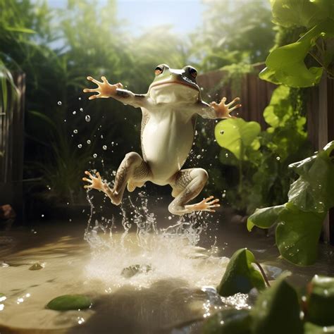 Premium Ai Image Leapfrog