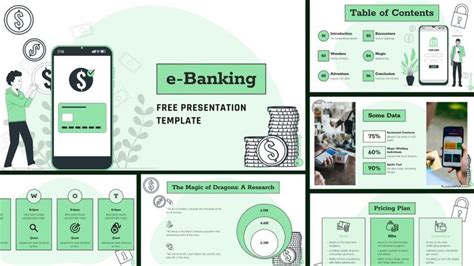 E Banking PPT Presentation Template Free PowerPoint Templates Google Slides Figma Deck And