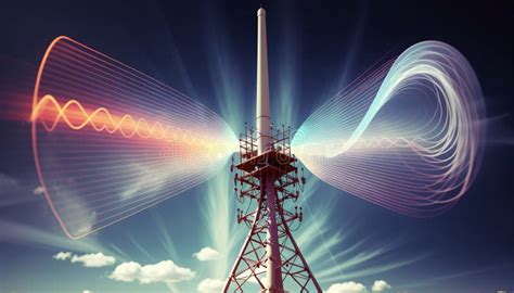 Radio Broadcasting Or Radio Waves Propagate As Electromagnetic Waves Around A Transmitter Mast