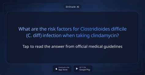 What Are The Risk Factors For Clostridioides Difficile C Diff Infection When Taking Clindamycin