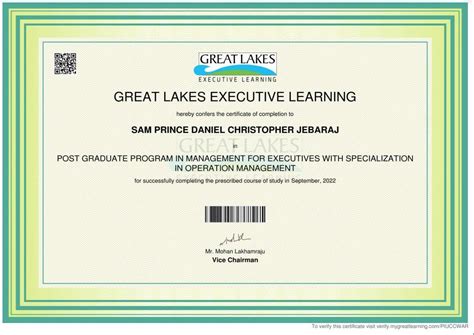 Pgpmex Greatlakes Greatlearning Management Operationsmanagement Sam Prince Daniel