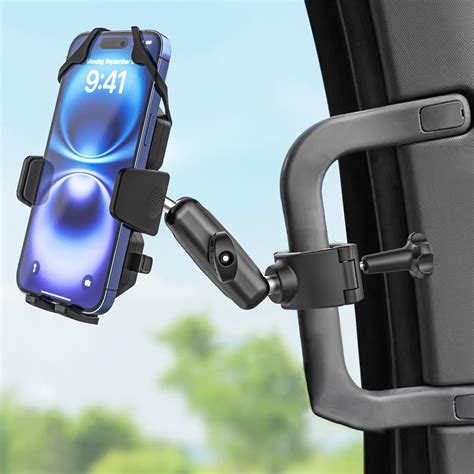 Kolasels A Pillar Grab Handle Phone Mount For Car Truck [shockproof Metal Arm] Universal Phone