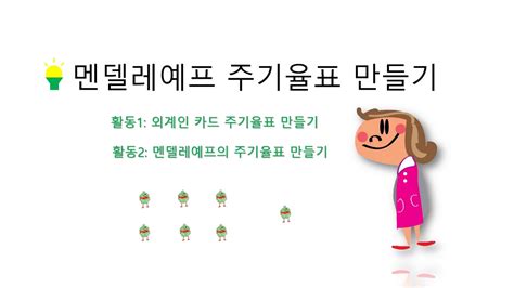 과탐실 1화 멘델레예프의 주기율표 만들기 Youtube