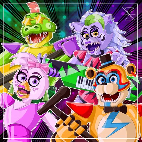 Fnaf Security Breach Animatronics Fanart By Galaxygriffen On Deviantart