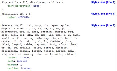 Productive Rage Cross Browser Pseudo Source Mapping With Less