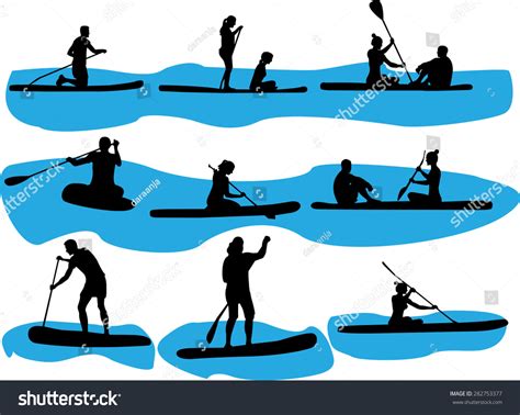 Rowing Vector Silhouette 282753377 Shutterstock