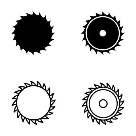 Premium Vector Saw Blade Icon Vector Template Illustration Logo Design