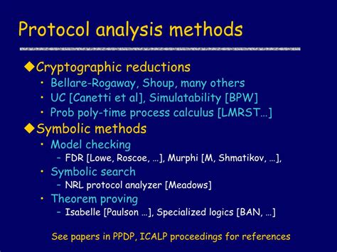 Ppt Security Analysis Of Network Protocols Logical And Computational