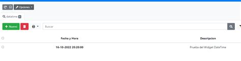 Widget Datetime