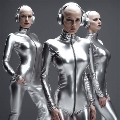 3 Bald Female Latex Drones Full Shiny Seamless Si By 2024darwin On