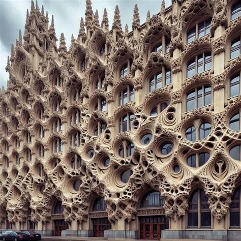 Conception De L architecture De La Façade Vecteur Premium