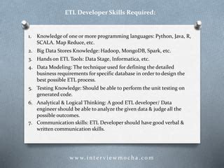 Proven ETL Developer Interview Questions To Assess And Hire ETL Developers PPTX